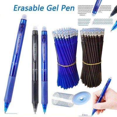 Creative Large Capacity Press Erasable Gel Pens Set 0.5mm Bl