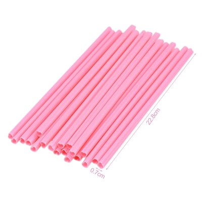 100pcs Pink Heart Disposable Drinking Straws Bridal Shower