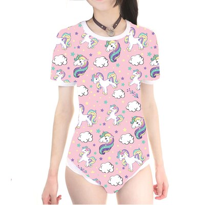 ABDL Onesie Adult Baby Snap Crotch Romper Littlespace Bodysu