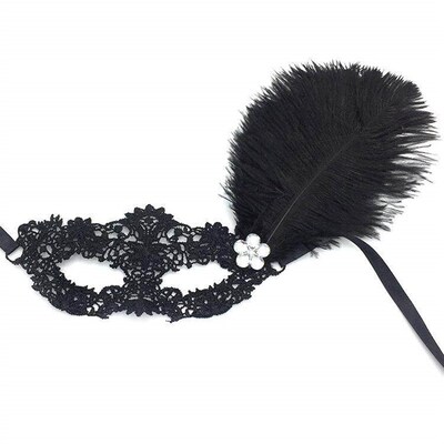 Halloween Venice masquerade dance show feather lace mask ha