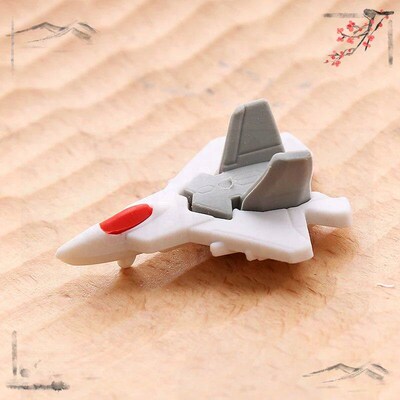 4 Pcs Aircraft Eraser Cartoon Student Learning Supplies Smal