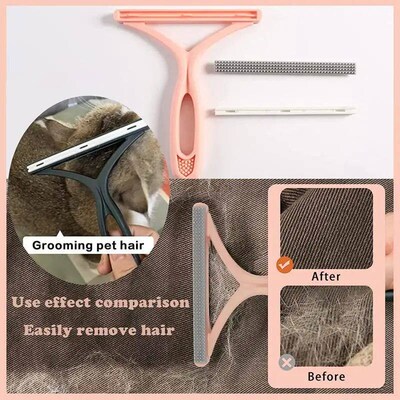 2/1PC Silicone Double Sided Pet Hair Remover Lint Remover Cl