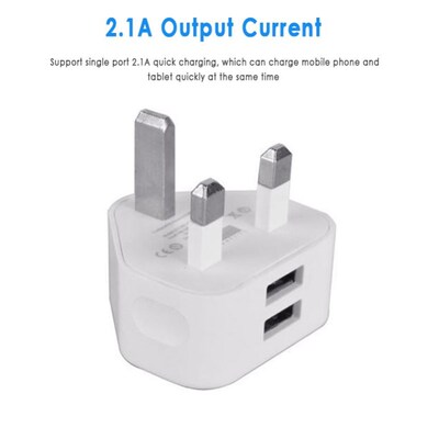 Universal UK Plug 3 Pin Wall Charger Adapter With 1/2/3 USB