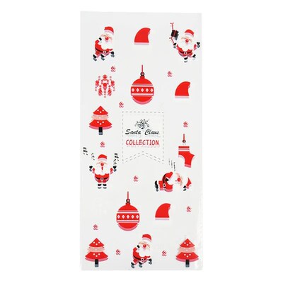 50Pcs Christmas Gift Bag Transparent Plastic Bags for Presen