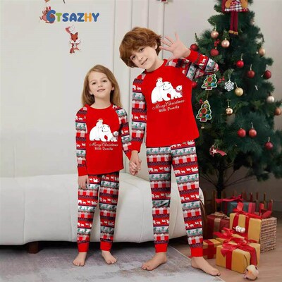 Snowflake letter striped printed home clothes for sleeping