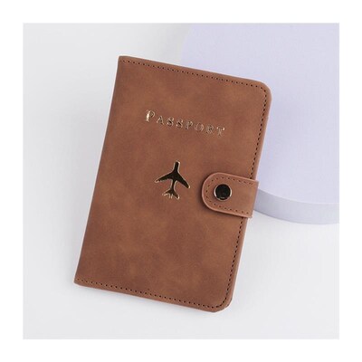 Leather Passport Holder Covers Case Waterproof Travel Credit