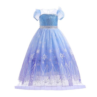 Elsa Role Playing Dress Light Up Kids Halloween Frozen Carni