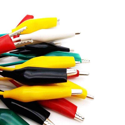 5 colors doubleended alligator clips jumper wire mini test