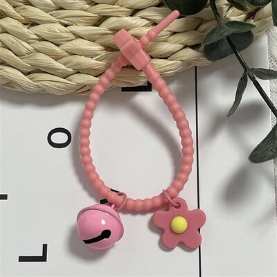 CandyColored Straps DIY Bell Flower Keychain Bag Charm GiftC