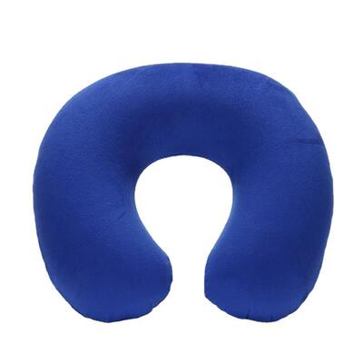 Travel Office Headrest U-shaped Inflatable Short Plush ver +