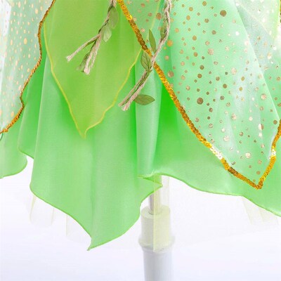 Girls Tinker Bell Dress Halloween Costume Kids Green