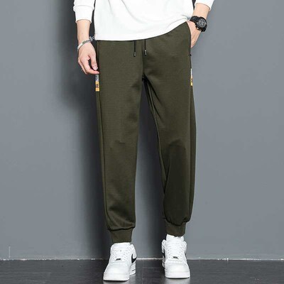 Autumn an Winter Spring Sweatpants Mens Leg-tie Loose rawst
