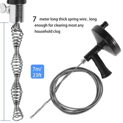 Sink Pipe Drain Cleaner Unblocker Auger Unblock Plunger with