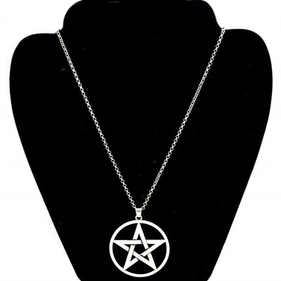 Goth Wicca Witch Pentacle Amulet Pentagram Pendant Women Nec