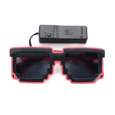 Novel Mosaic LED Light-up Glasses Wireless Glow in the Dark