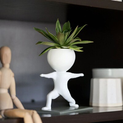 SportingSucculents Potted Plants跑步机健身小人礼物树脂工艺品