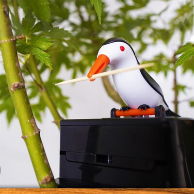 Cute Little Bird Toothpick Container Automatic Toothpick Dis
