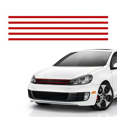 5Pc Reflective Strips Car er Auto Front Hood Grille Moulding