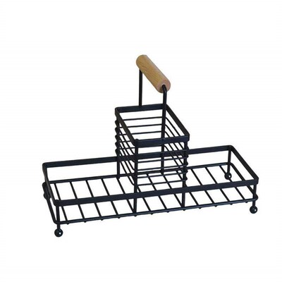 New wrought iron desktop storage rack installation-free