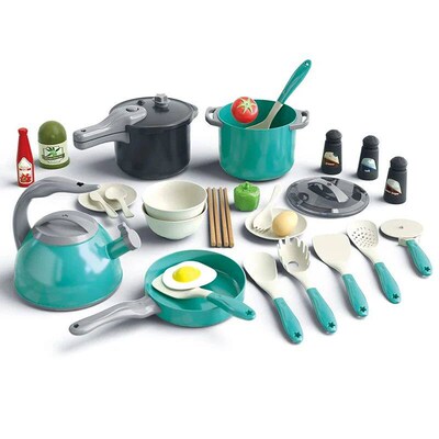 Kids Kitchen Toy Accessories Toddler Pretend Cooking Playset