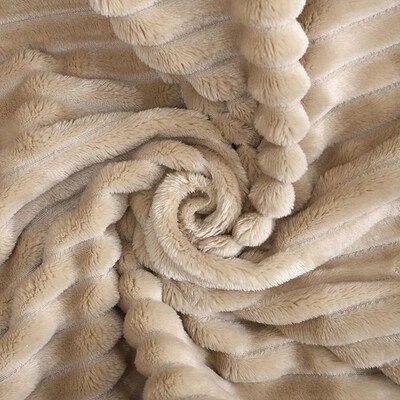 Winter Flannel Blankets For Beds Solid Coral Fleece Faux Fur