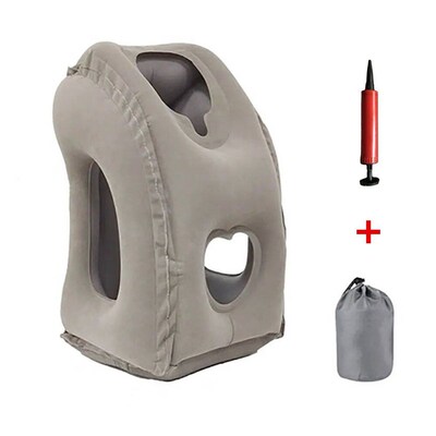 Upgraded Inflatable Air Cushion Travel Pillow Headrest Chin
