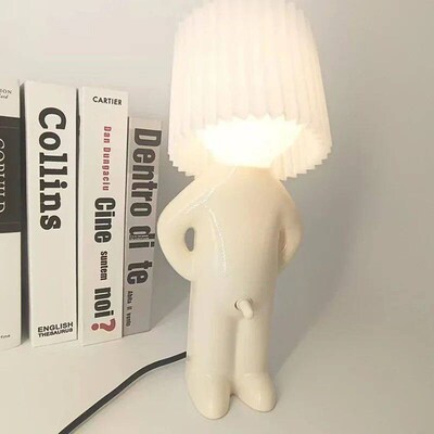Claeted Naughty Boy Creative Table Lamp Unique LED Pleats Re