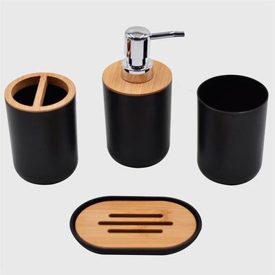 Bathroom Accessories Set Soap Dispenser Bottle Dish Washroom
