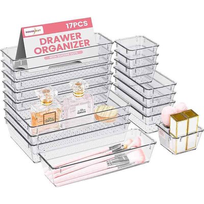 Plastic Drawer Organizers Set Organizer Storage Trays office