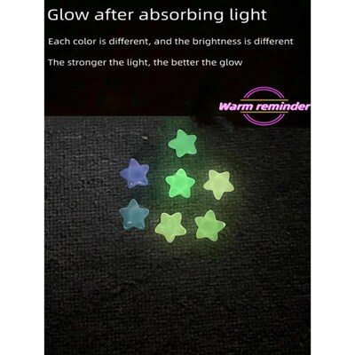 7 pcs set for Clogs Glow-in-the-dark star detachable accesso