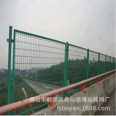 框网护栏高养速公RUY栏路及铁路防护网围殖栏用双边丝护网厂家直