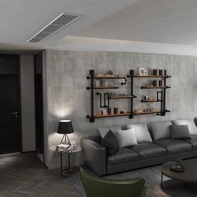 古铁艺水管墙上物家用置客厅墙面装饰复书架工业风架酒吧隔94063