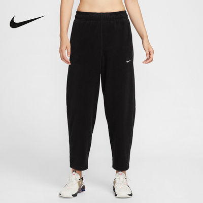 NIKE耐克女子宽松摇粒绒长裤春季THERMA-FIT保暖运动裤HV3708-010