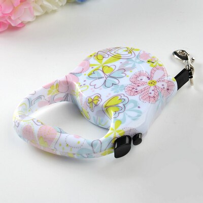 Printed Retractable Leash For Dogs Extending Puppy Walking L