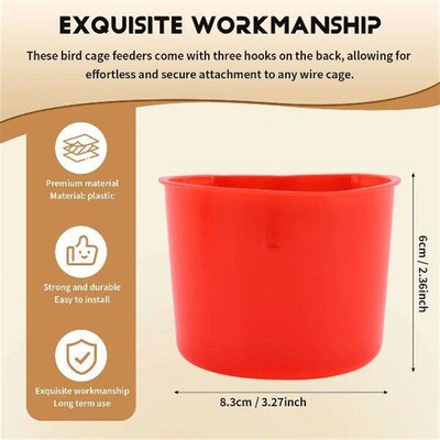 CHCH 20Pcs Chickens Rabbit Feeders for Cage,Hanging Chicken