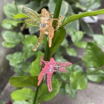 Stem Clips For Plants 80X Dragonfly-Shaped Indoor Outdoor