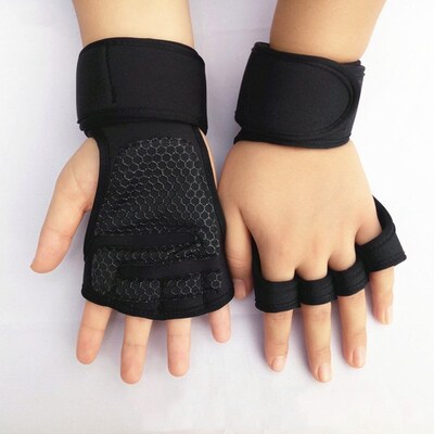 Fingerless Gym Training Gloves For Women Men Fitness Glove