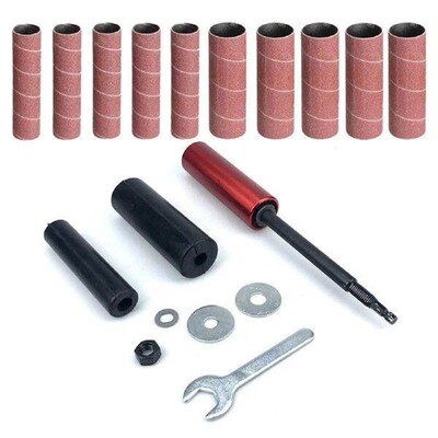 Rubber Sanding Drums Kit Sanding Sleeves with Drum Mandrel