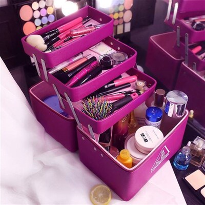 multi layer lo make-up box hand-held household large alu
