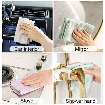 5/10Pcs Fish Scale Towel for Kitchen Anti-Grease Wiping
