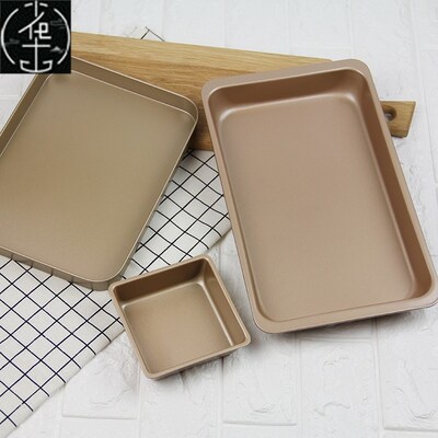 9寸/11寸Non-stick Baking Tray Cookie Sheet不粘长方深烤盘特厚