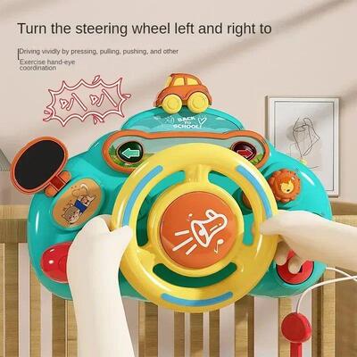 Baby Toy Electric Simulate Driving Car Copilot Steering Whee