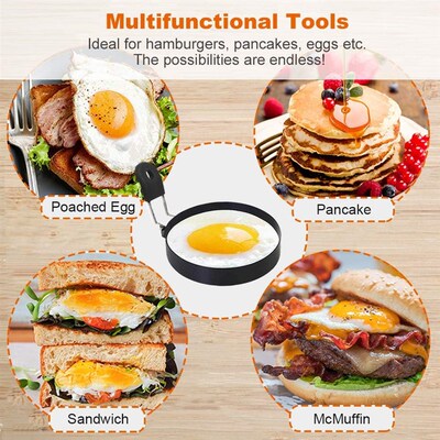 Nonstick Egg Rings Ring Mold Shaper English Muffins Pancake