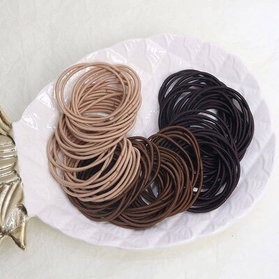 100PCS/Set Hair Ties Elastic Rubber Bands for Women Men Thin