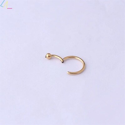 6/8/10/12mm Ball Septum Hoop Nose Ring Body Piercing Jewelry