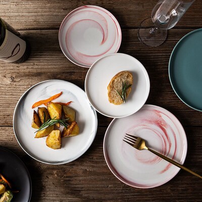 dinner plates ceramic steak plate dishes 西餐盘 western food