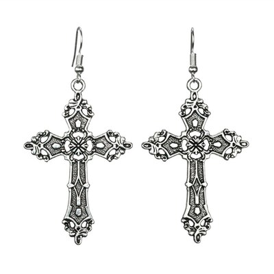 -Baroque Cross Christ Vintage Bohemian 1980 Madonna Pendant