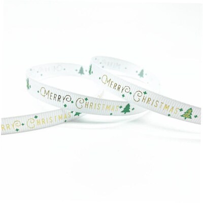 5 Yards 10mm Christmas Ribbon Printed Grosgrain Ribbons for1