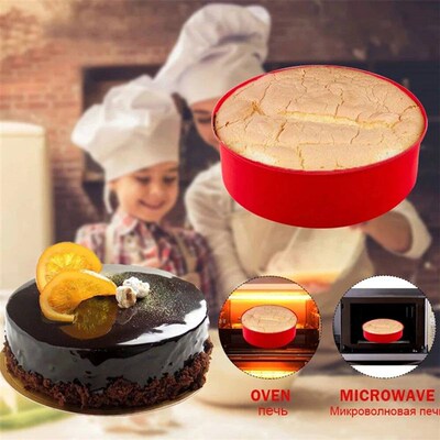 4/6/8 Inch Silicone Round Cake Mold Nonstick Baking Pan for