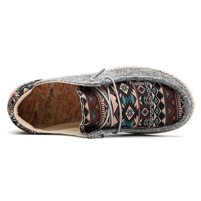 Bohemian Style Casual Shoes for Men Women 2025 Canvas Loafer